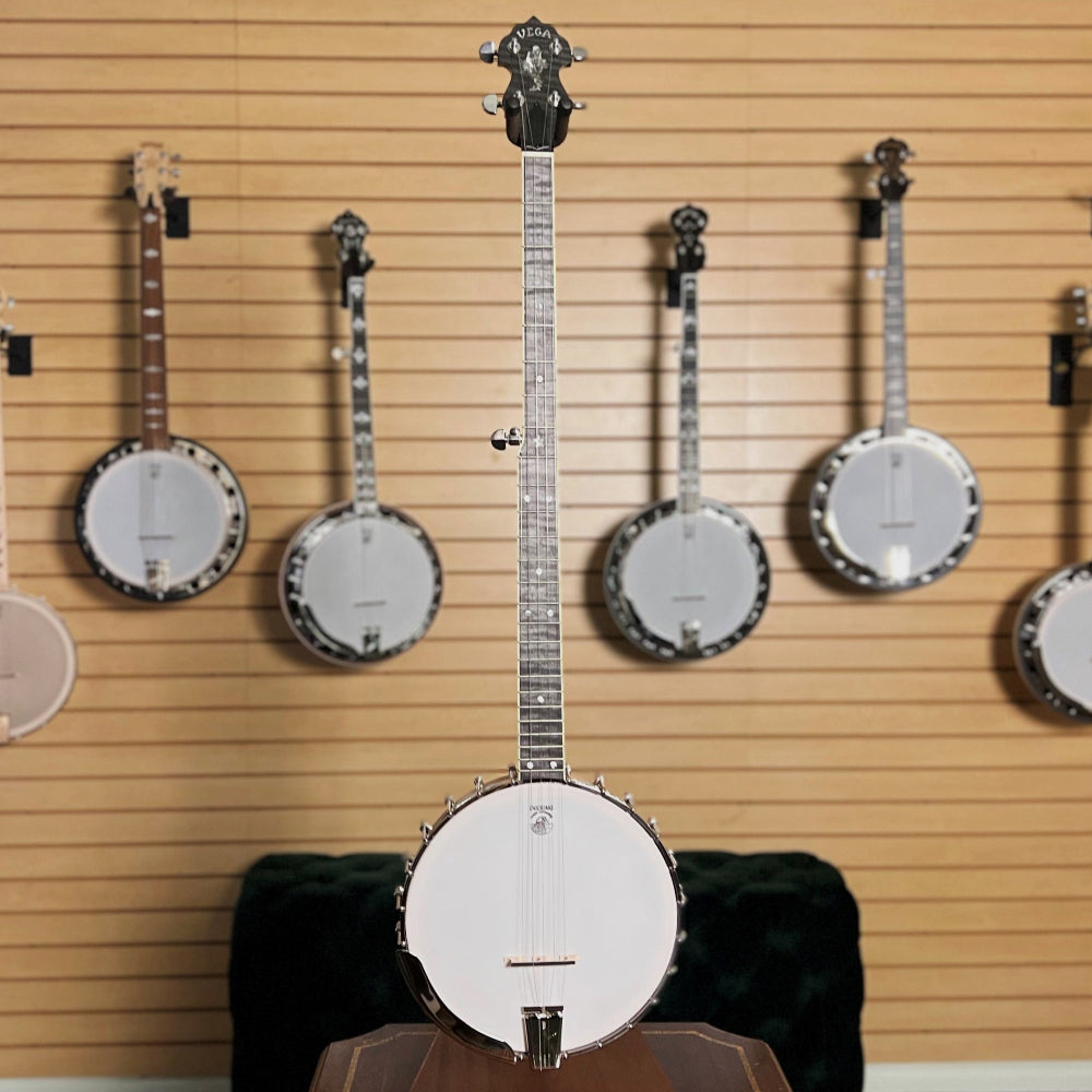 Vega White Oak Long Neck 11" | Showroom Banjo – Deering® Banjo Company